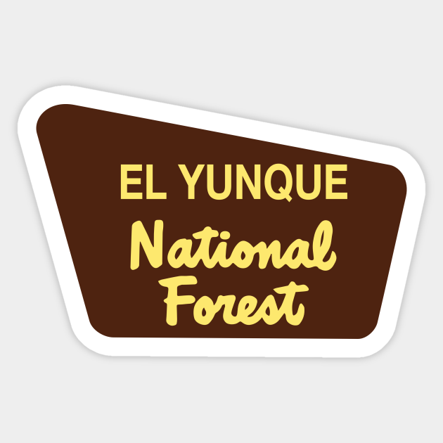 El Yunque National Forest National Forest Sticker Teepublic